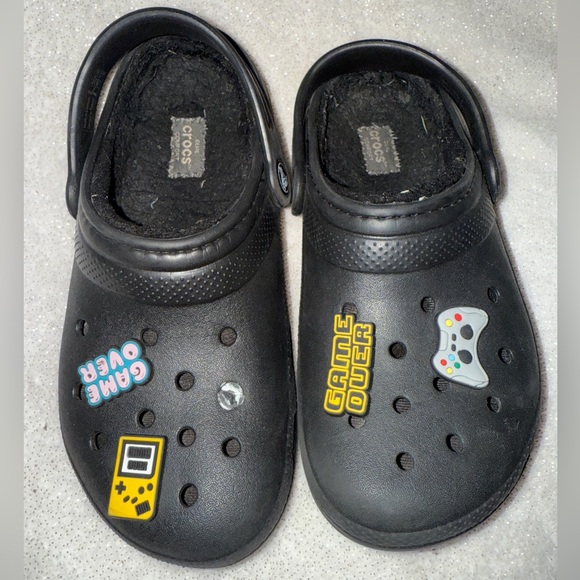 CROCS | Shoes | Crocs Kids Clogs With Game Over Design Black | Poshmark